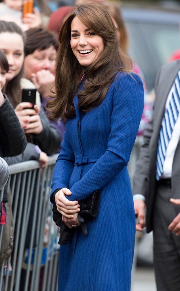 Kate Middleton Looks Regal In A Royal Blue Coatdress Reveals Safety