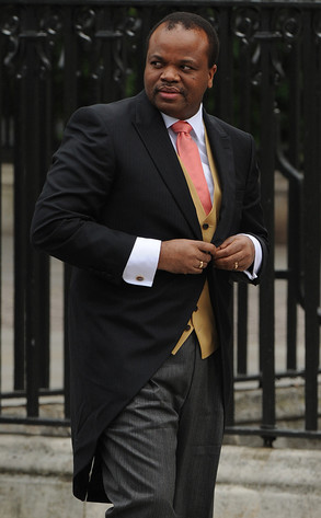 King Mswati III of Swaziland from Royal Wedding: VIP Arrivals | E! News