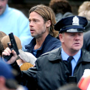 Riot on the Set? Brad Pitt's Zombie-Fighting Weapons Seized by Real Cops!