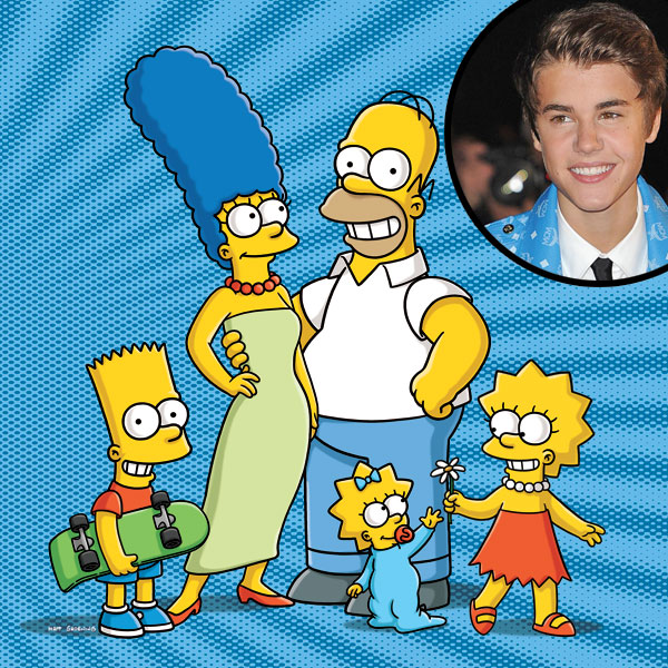 Justin Bieber Getting Animated on The Simpsons