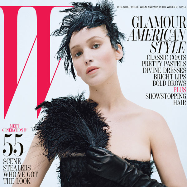 Jennifer Lawrence Channels Black Swan for October Cover of W Magazine ...