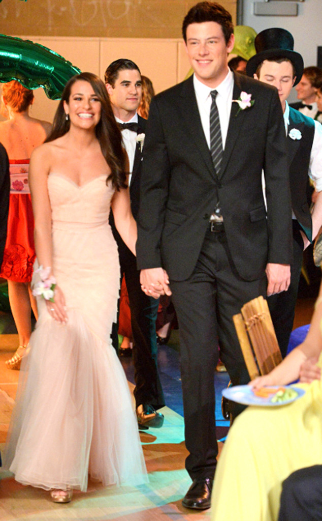 Rachel In A Prom Dress From Lea Micheles Style Evolution On Glee Frumpy To Fabulous E News