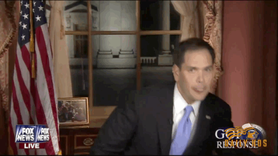 Marco Rubio Takes a Sip of Water: See It From Every Angle! | E! News