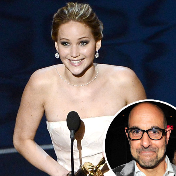 Exclusive! J.Law's Oscar Win: Hunger Games' Tucci Really Happy for Her!