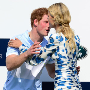 Prince Harry Gets Kiss From Karolina Kurkova After Polo Win Before