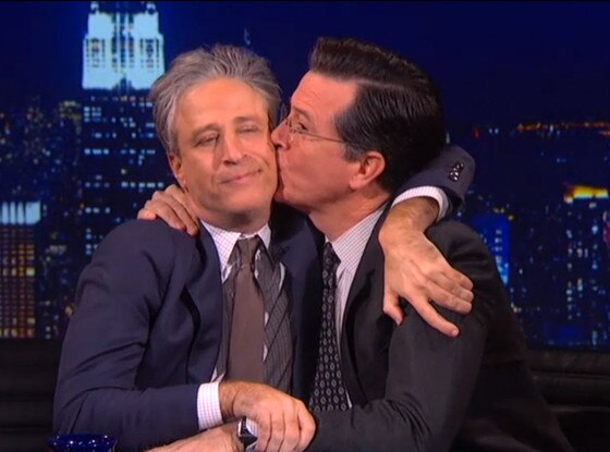 Watch: Stephen Colbert Questions Jon Stewart's Patriotism | E! News