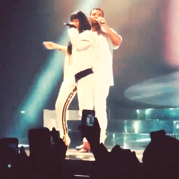 Rihanna & Drake Grind on Stage During Rapper's Paris Concert