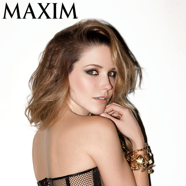 Sophia Bush Strips for Maxim, Shows Cleavage in Mesh Corset - E! Online