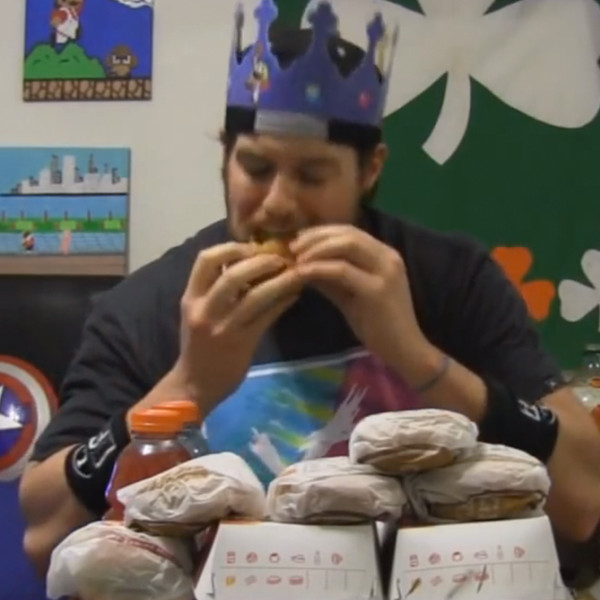 Watch This Man Eat Every Burger From Burger King in Only 12 Minutes