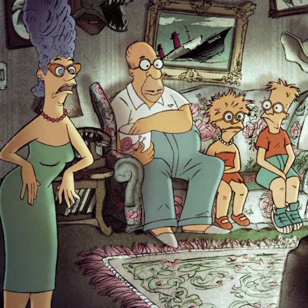 The Coolest/Strangest Simpsons Couch Gag Ever!? - E! Online