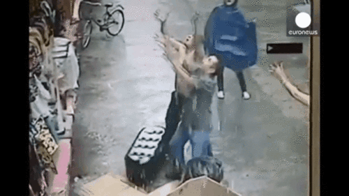 Watch This Man Amazingly Catch a Falling Baby | E! News