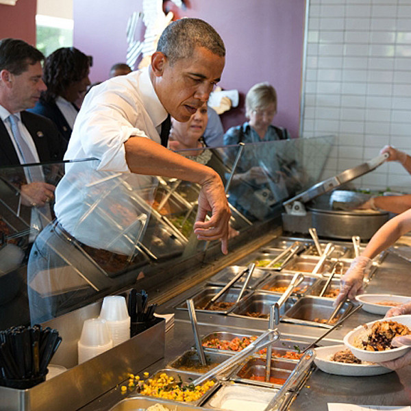 President Obama Reaches Over Chipotle's Sneeze Guard, Faces Backlash