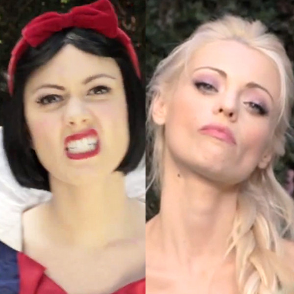 Frozen's Elsa & Snow White Face Off in Disney Rap Battle! - E! Online