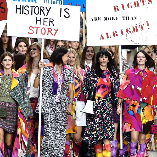 Kendall Jenner & More March at Chanel's Feminist Rally Fashion Show - E ...