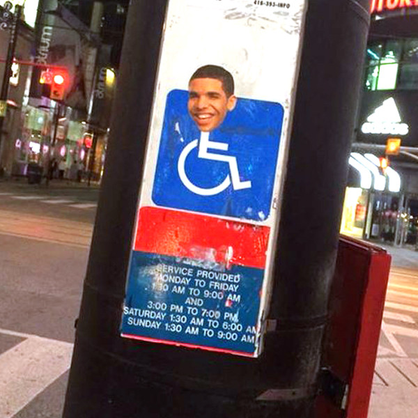 Putting Drake's Face on Wheelchair Signs Is So Trendy Right Now - E! Online