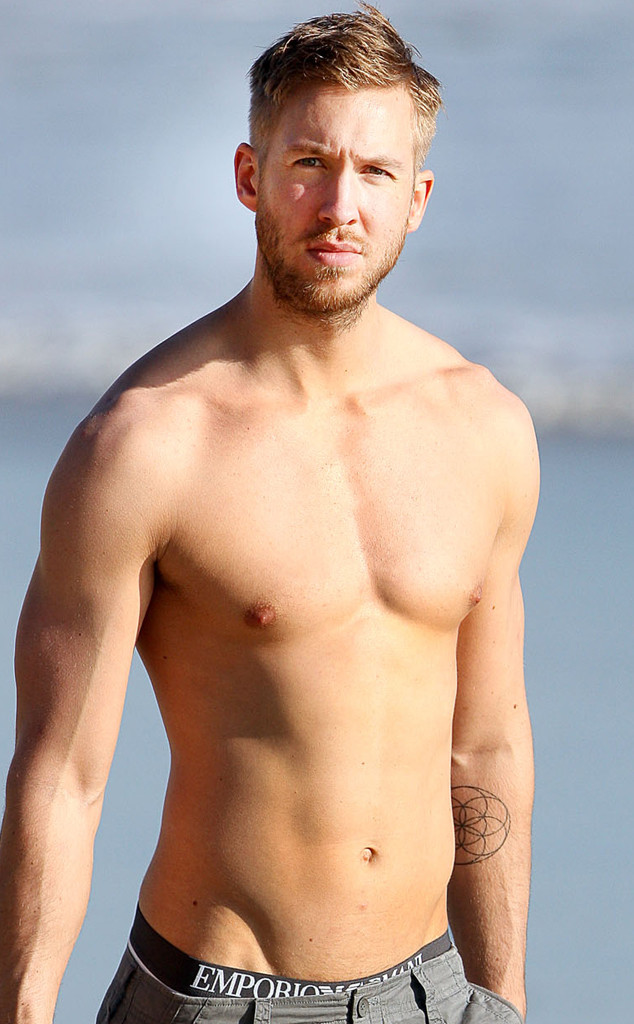 Calvin Harris Sexy Shirtless Body Is On Full Display At The Beach Stop What Youre Doing And