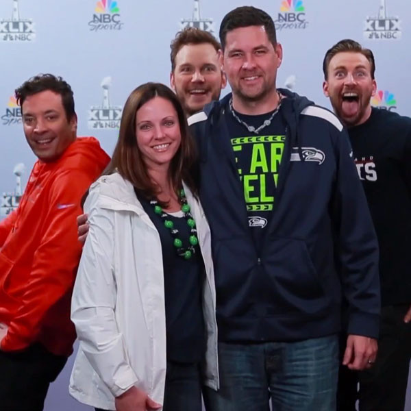 Watch Chris Evans, Chris Pratt & Jimmy Fallon Photobomb Football Fans!
