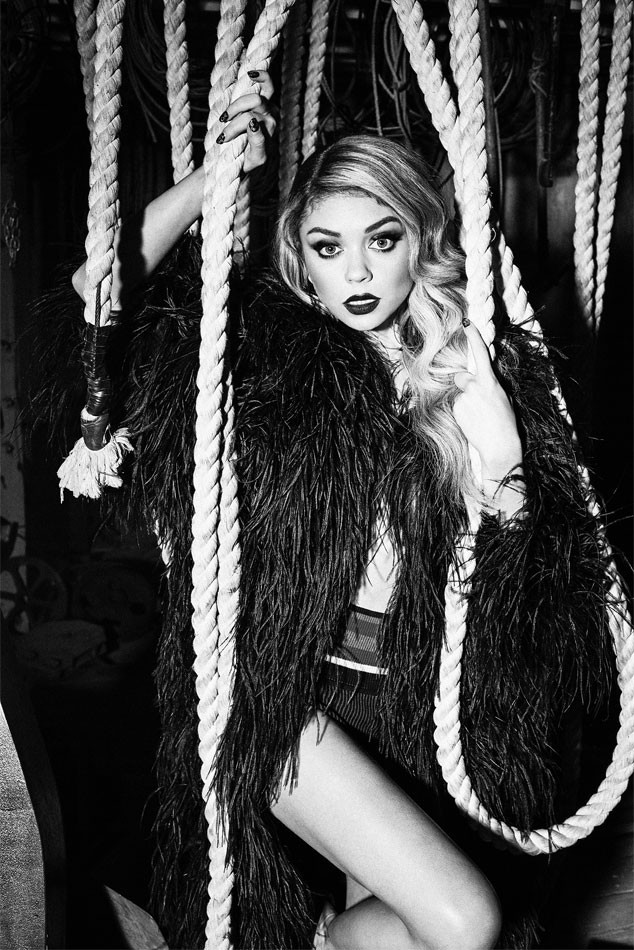 All Tied Up From Sarah Hylands Racy Galore Photo Shoot E News