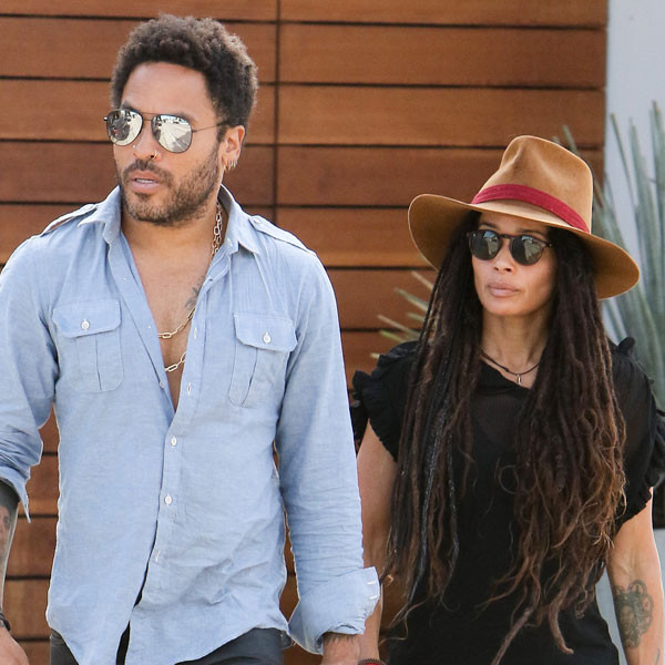 Lenny Kravitz and Lisa Bonet Take a Friendly Stroll! - E! Online