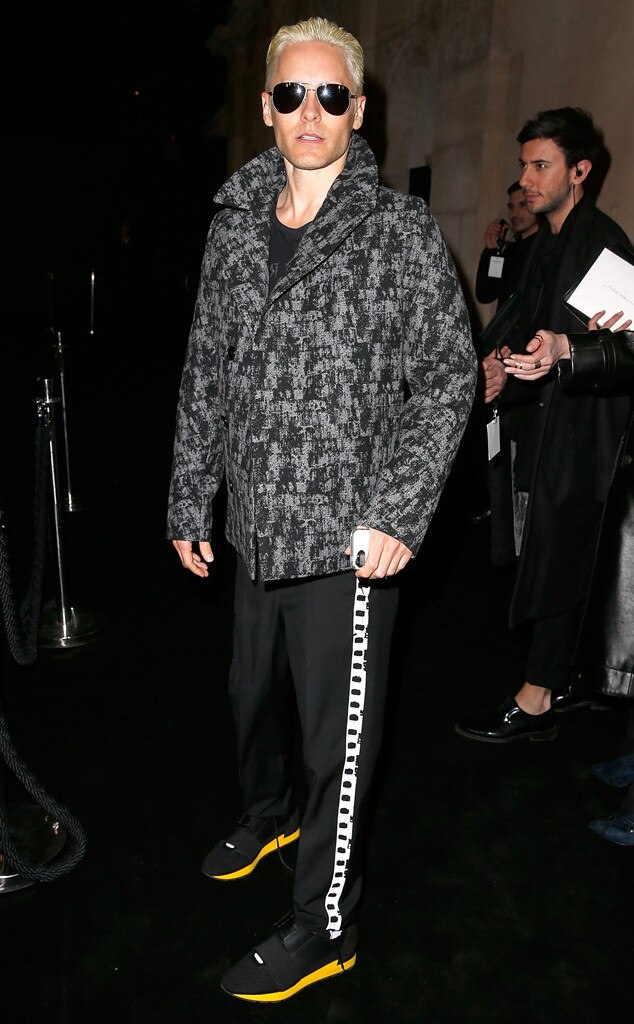 Jared Leto from Stars at Paris Fashion Week Fall 2015 | E! News