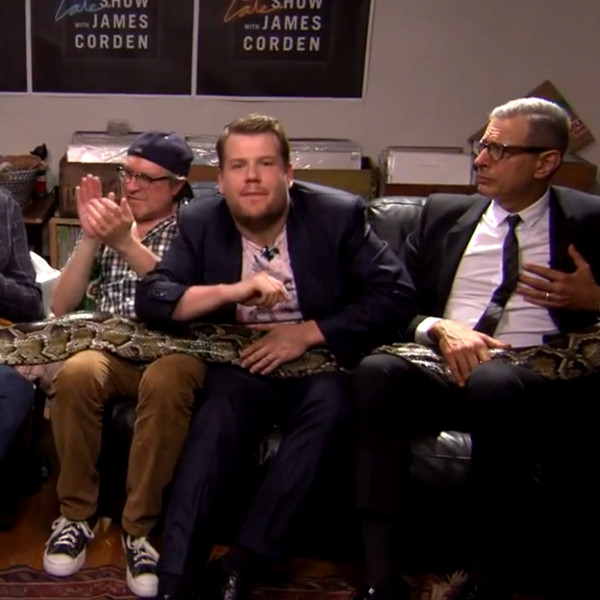 Watch a 15-Foot Burmese Python Take Over The Late Late Show