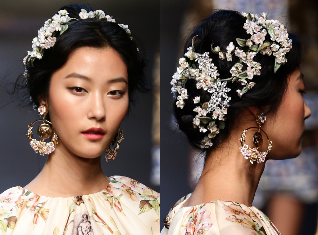 Prettiest Floral Hairstyles Ever to Hit the Runway
