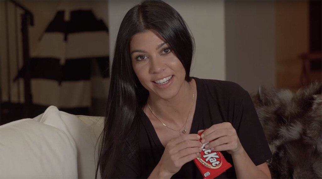 Kourtney Kardashian Eats Kit Kats in the Weirdest Way Thanks to Kim | E ...