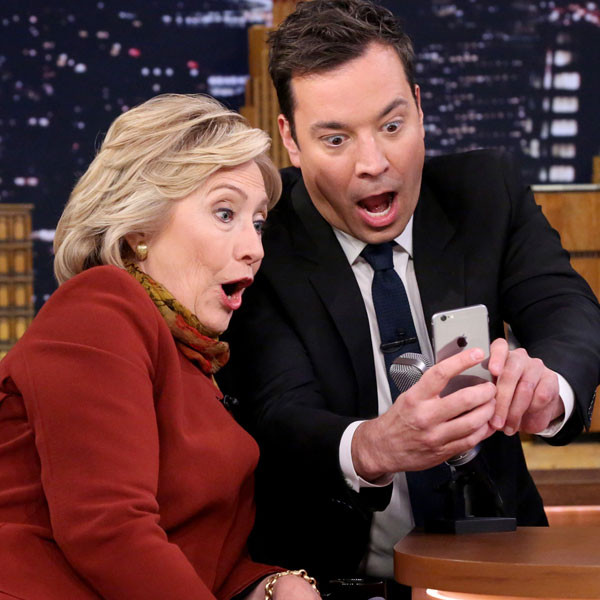 See Hillary Clinton and Jimmy Fallon's Hilarious Snapchat Photoshoot