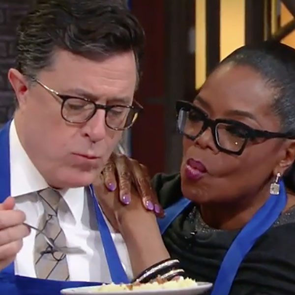 Oprah Winfrey Cooks Stephen Colbert a Sexy Breakfast - E! Online - CA