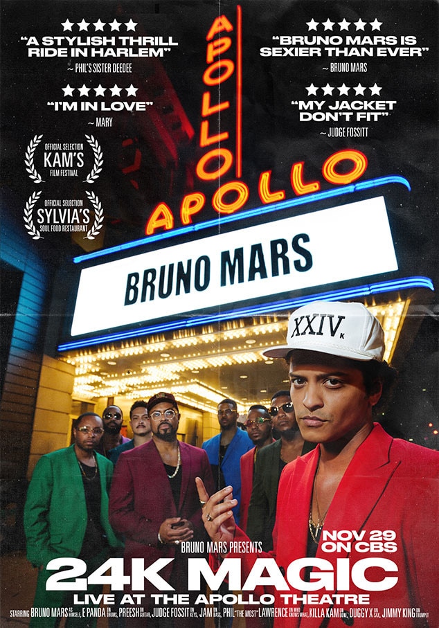 Bruno Mars Reveals Inspiration Behind 24K Magic Live at the Apollo | E ...
