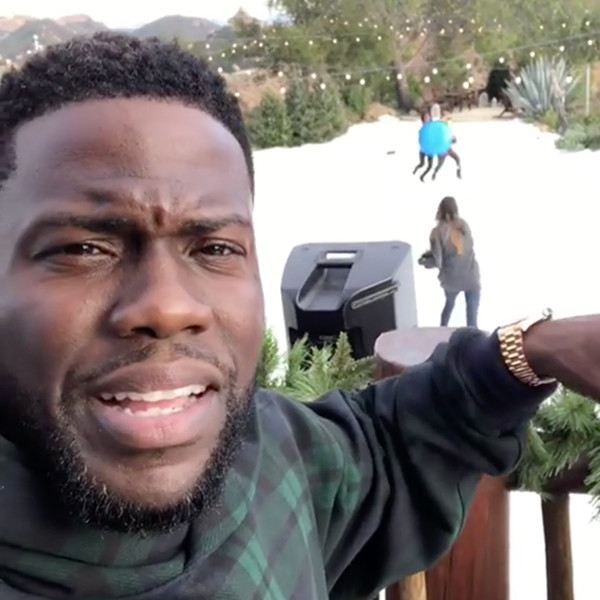 Kevin Hart's Snowy Family Christmas in Malibu
