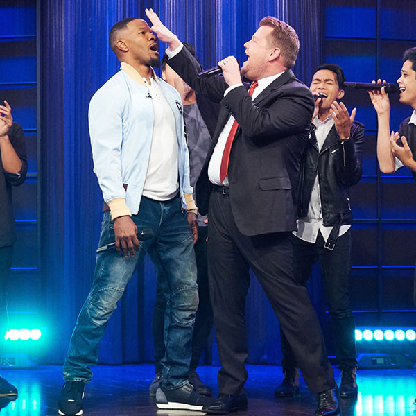 James Corden, Jamie Foxx and Ansel Elgort Battle in an Epic Riff-Off