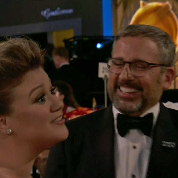 Kelly Clarkson Met Steve Carell at Golden Globes (It Was Painless)