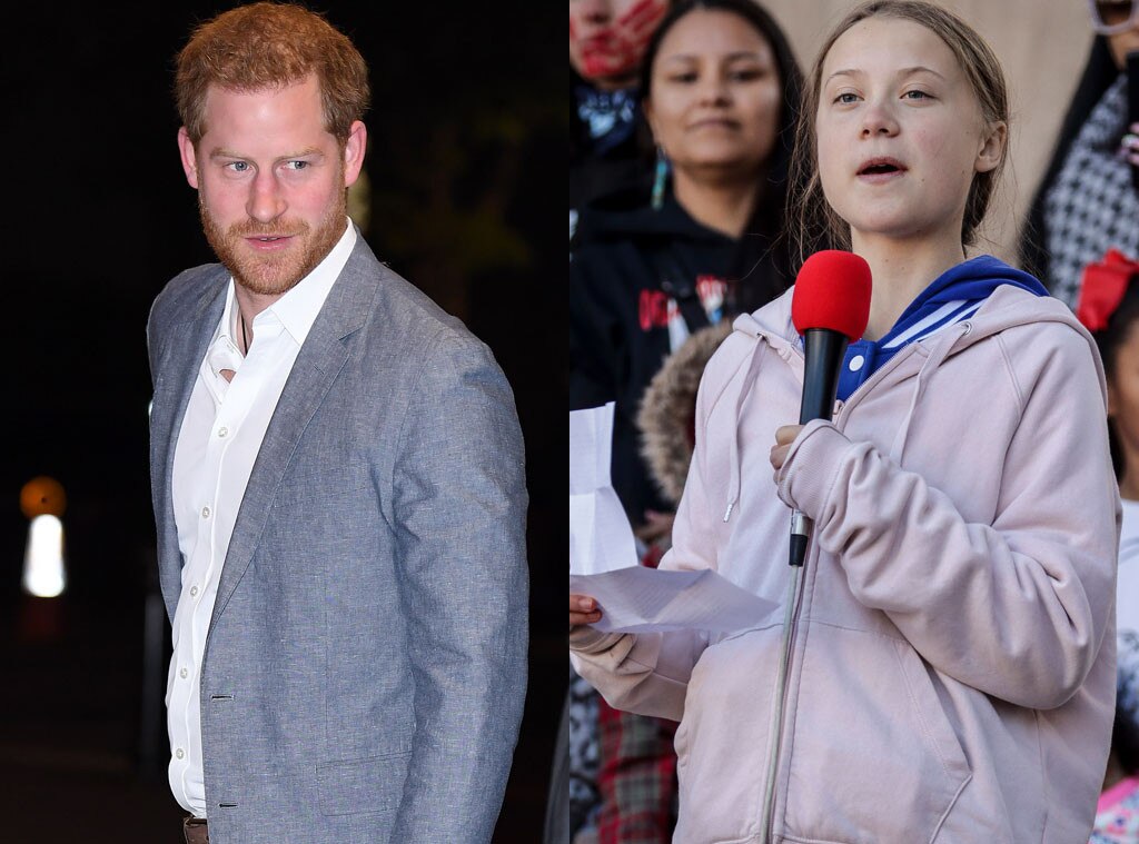 Prince Harry Praises Climate Change Activist Greta Thunberg at the 2019 ...
