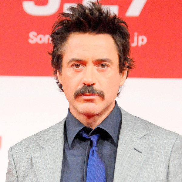 Robert Downey Jr. Is Settling Mustache Debate With His Co-Stars - E! Online