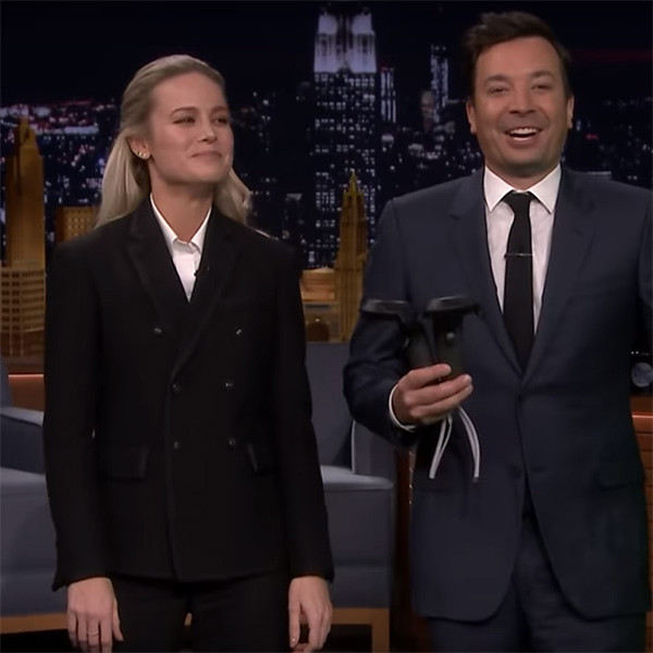 Brie Larson & Jimmy Fallon Face Off in a Game of Beat Saber