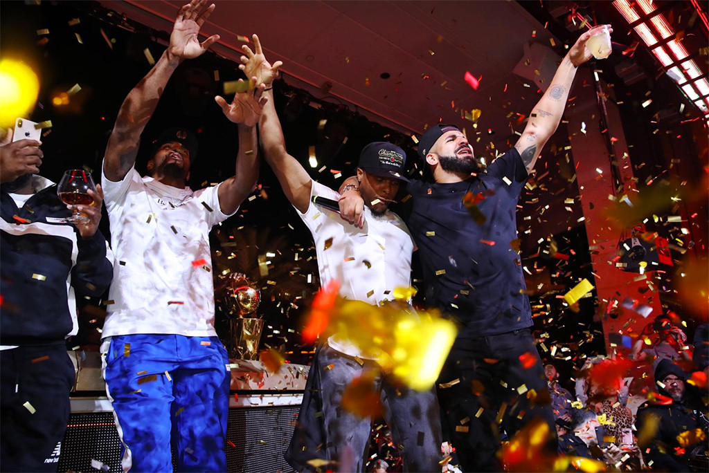 Drake Celebrates Toronto Raptors' 2019 NBA Finals Win
