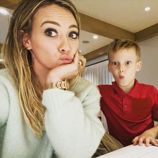 Hilary Duff Shares Sweet Photo While Making Son Luca's B-Day Cake