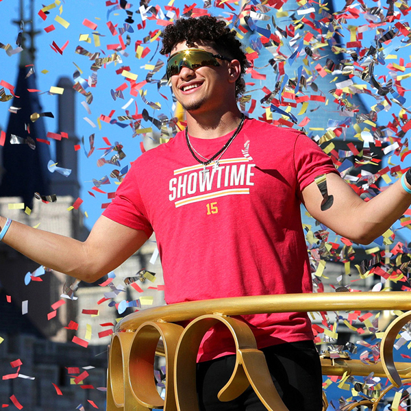 Patrick Mahomes & Make-A-Wish Recipient Celebrate Super Bowl at Disney