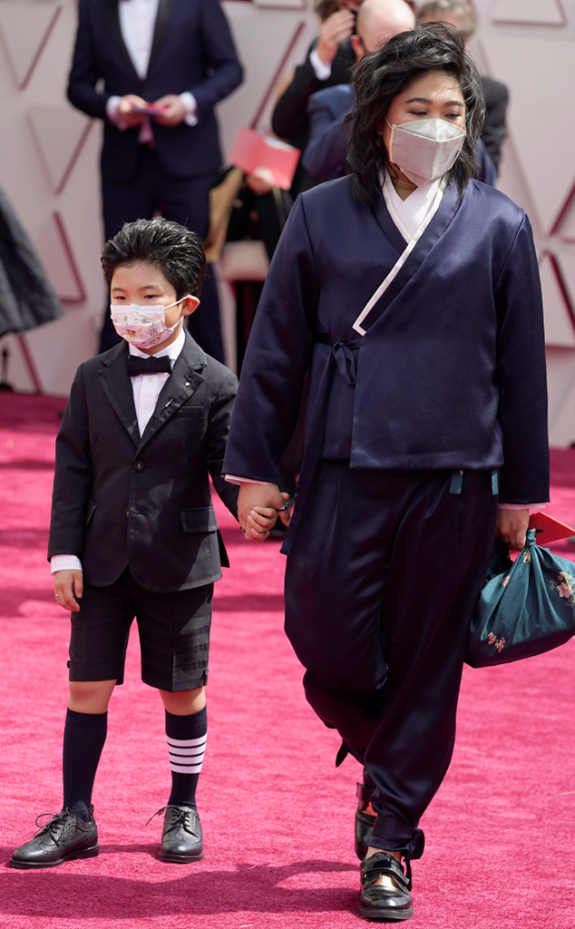 Minari's Alan Kim Steals the Show on the 2021 Oscars Red Carpet