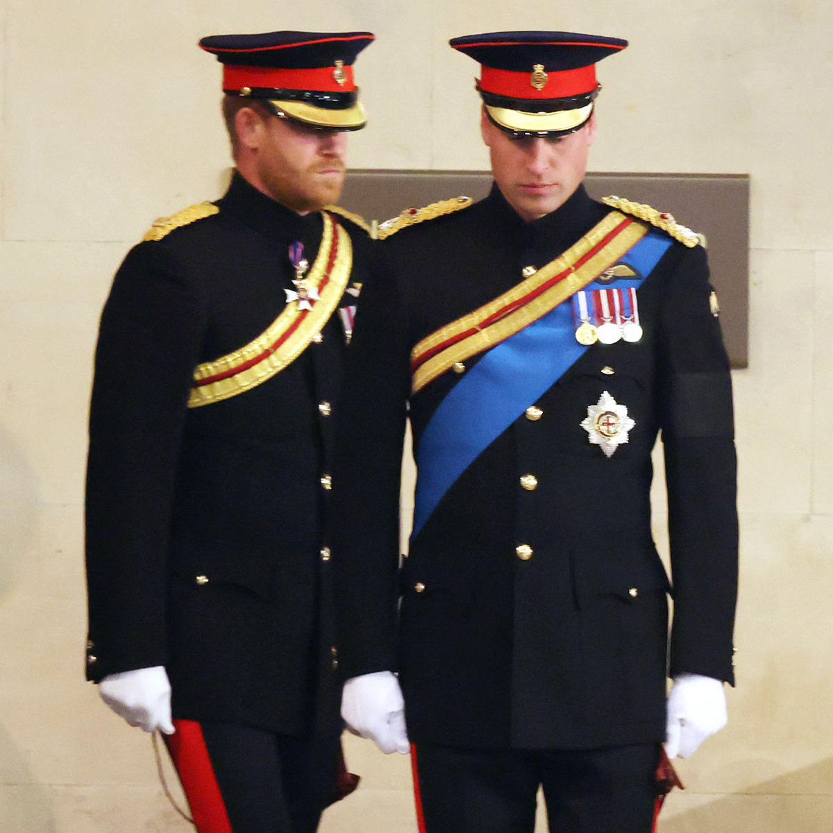 Prince William and Prince Harry Help Hold Vigil Around Queen's Coffin