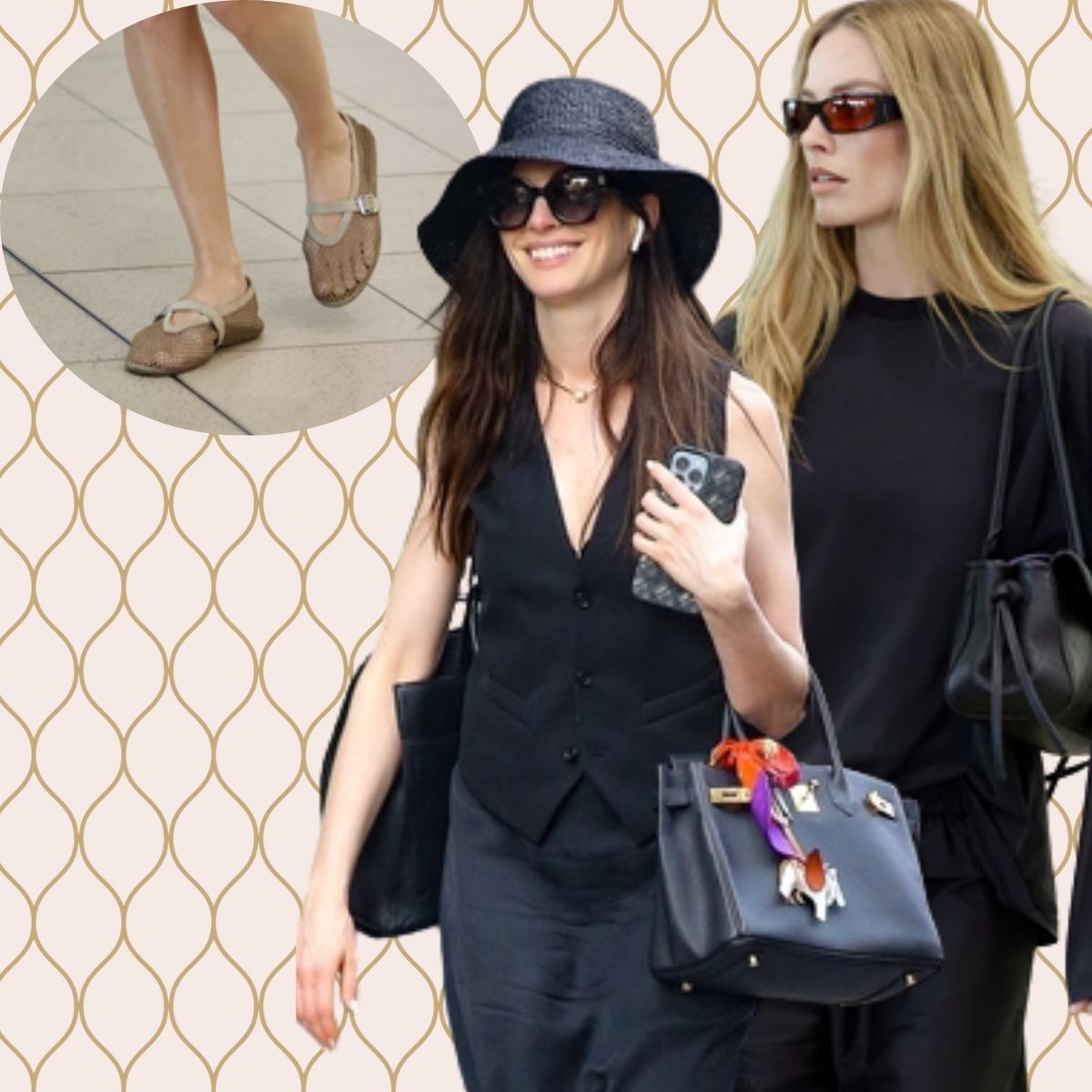 Anne Hathaway & Margot Robbie Prove Mesh Ballet Flats Are Summer's It Shoe